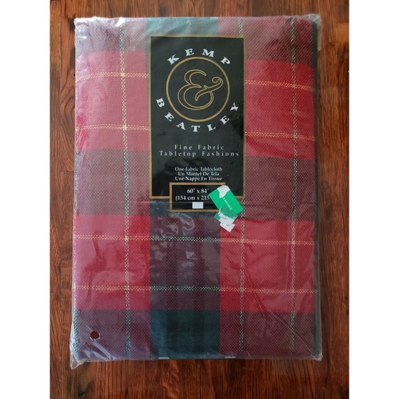 Kemp Beatley | Dining | Vintage Kemp Beatley Tablecloth Red Plaid ...